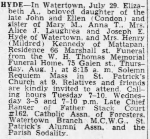 Elizabeth A. Hyde (1884 – 1963) – JoryPepper Communications